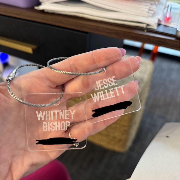 Premium Backpack Name Tags Personalized, Customized Luggage Name Tags ...