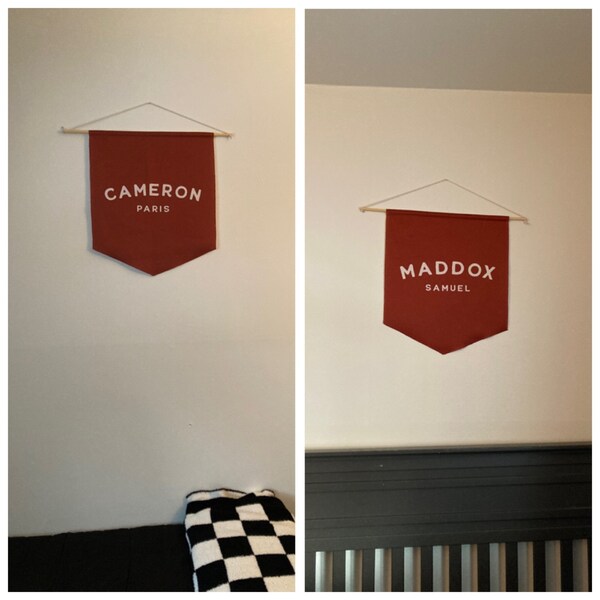 Custom Name Banner Custom Pennant Personalized Name Wall Banner Baby ...