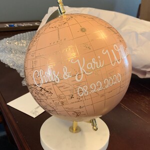 Graduation Party Decoration Custom Globe Guest Book Sign In - Etsy