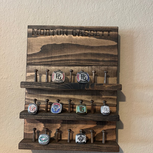 Personalized Championship Ring Display - Sports Ring Display - Baseball ...