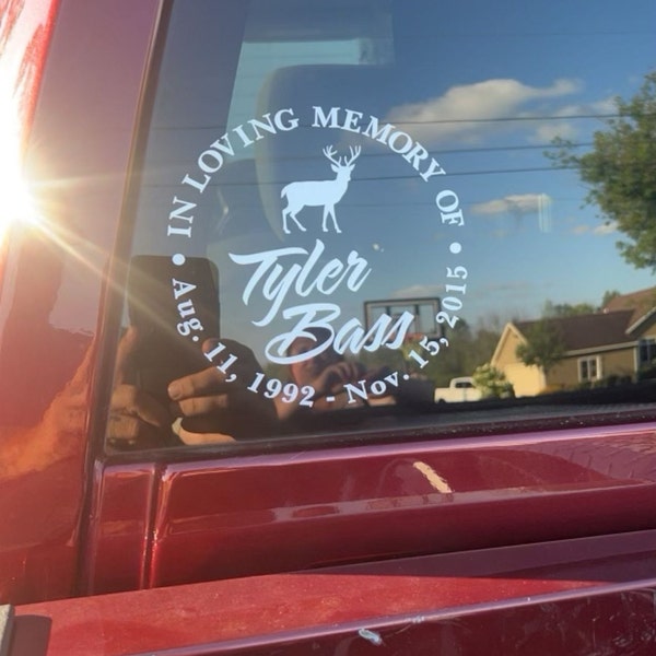 In Memory Decals - Various Styles and Colors - Etsy