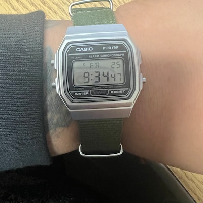 Custom Silver Casio World Time Watch With Color Screen Mod pick Your ...