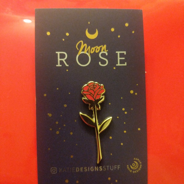 Moon Rose Gold Hard Enamel Pin/ Lapel Pin | From Sailor Moon ...