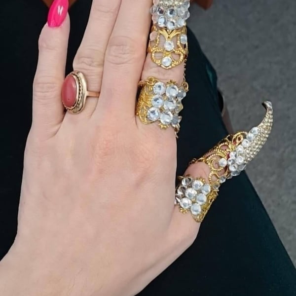 Gold Claw Rings,claw Rings,gold Nail Guards,metal Nails,sharp Finger ...