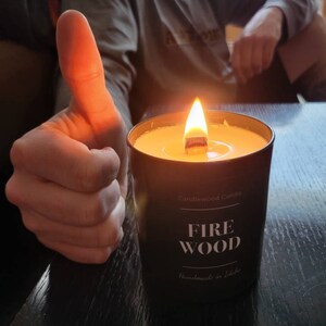 FIREWOOD Crackling Wood Burning Fireplace Soy Wax Candle Best Seller ...