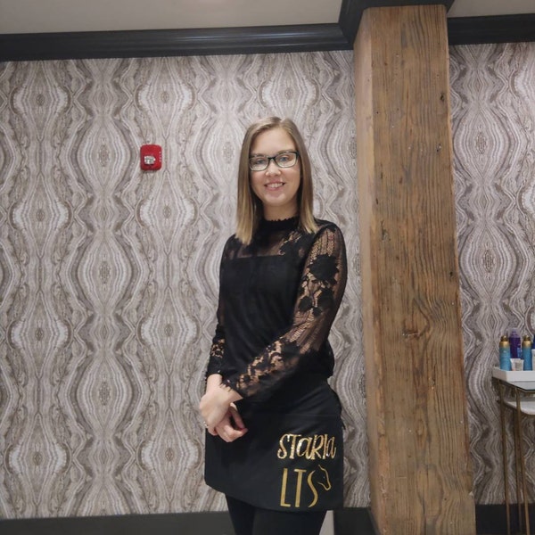 Custom Apron-monogram Apron-personalized Apron-server Apron-apron With ...