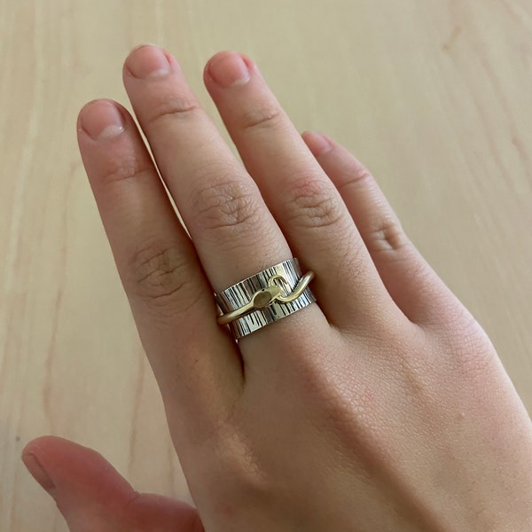 Silver Spinner Ring Snake Ring Ouroboros Ring Sterling Silver Mens Ring ...