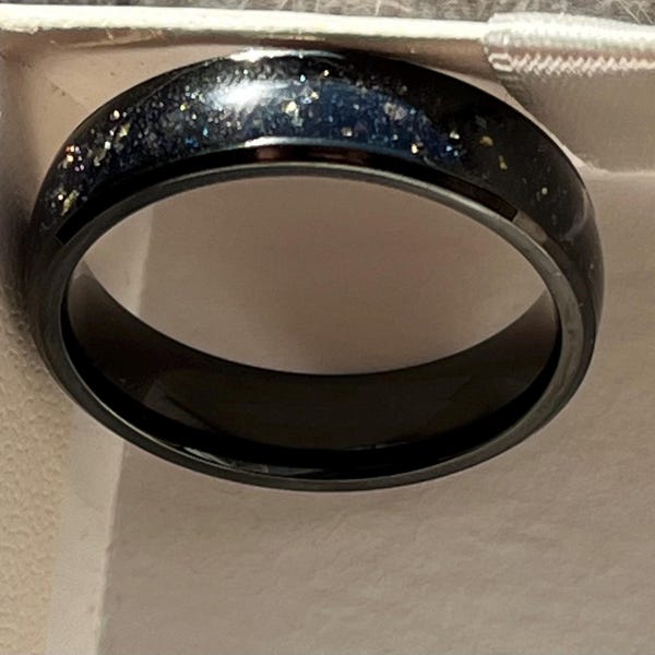 Orion Nebula Wedding Band Set, Engagement Rings for Couples, Engagement ...