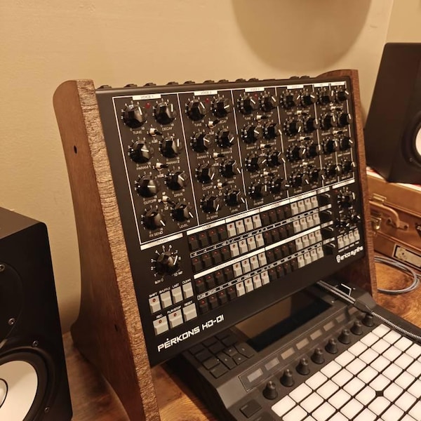 Intellijel Cascadia Custom Stand With Wrist Pad Rack Solid Walnut Wood ...