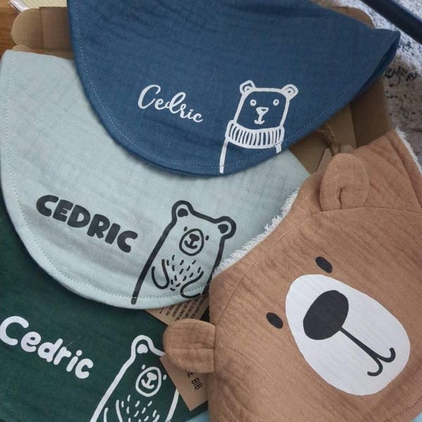 Boho Safari Baby Bib Reversible Neutral Boho Baby Bandana Bib Neutral ...