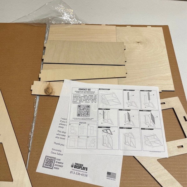 Rotating Greeting Card Display Stand, 3 Tier Wooden Organizer, 4-sided ...