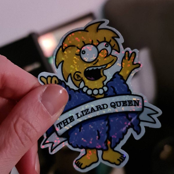 The Simpsons Holographic Sticker - Lisa "the Lizard Queen" Sticker ...