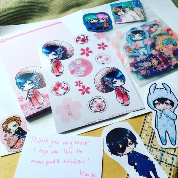 STICKER Grab Bag! Super Cute Manga & Anime Art Stickers, Original Art ...