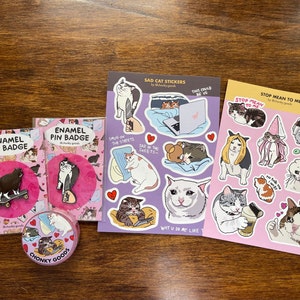 Crying Cat Die Cut Sticker Cat Meme Sticker Sad Cat Meme - Etsy