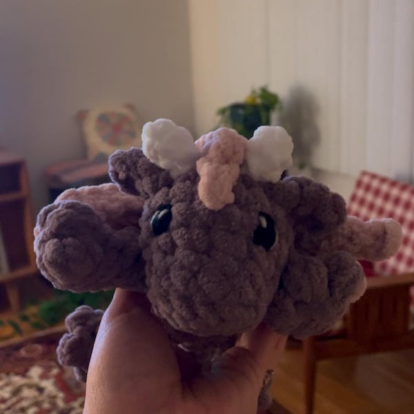 Baby Dragon Snuggler - Handcrafted Tiny Dragon Plushie - Small ...