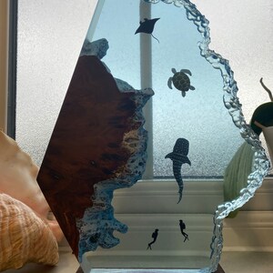 Koi Fish Epoxy Resin Table on Request Hand-painted Koi Fish Art, Unique ...