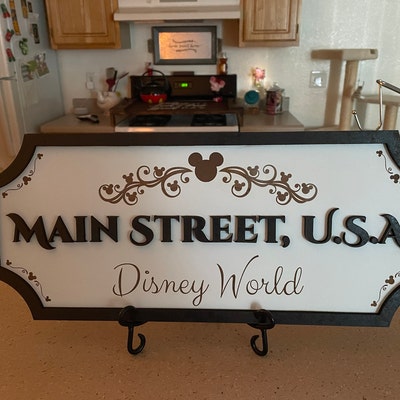 Disney Main Street Sign Classic Disney Decor Disney Home Decor Disney ...