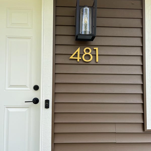 Modern Floating Aluminum House Numbers & Letters - 8 Sizes: Metal ...