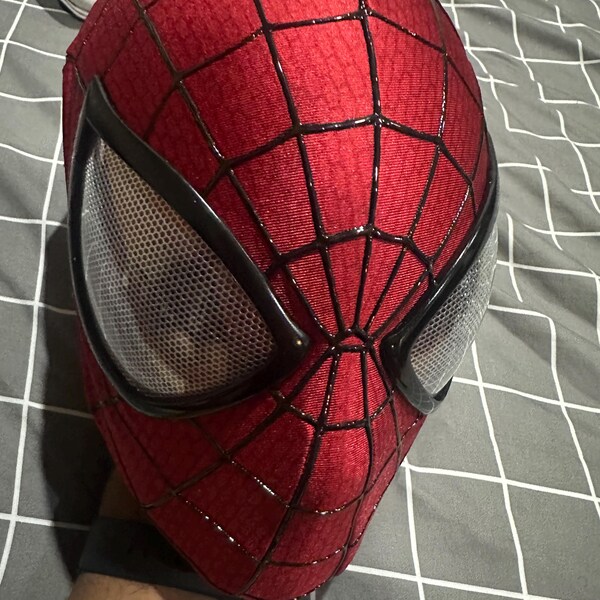 Spiderman Black Mask,andrew Garfield Adults With Faceshell 3D Rubber ...
