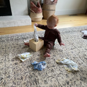 Classic Pine Wood Scarf Pull Box for Babies - Etsy