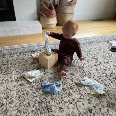 Classic Pine Wood Scarf Pull Box for Babies - Etsy