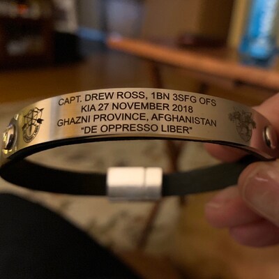 Military Memorial Bracelet Fallen Hero KIA in Memory of Loss - Etsy