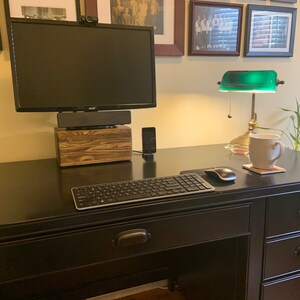 Angled Computer Monitor and Keyboard Stand - Etsy