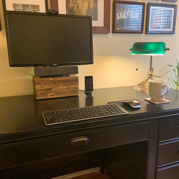 Angled Computer Monitor and Keyboard Stand - Etsy