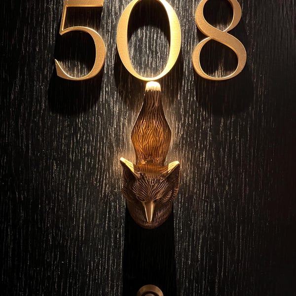 4" Set of Vintage Solid Brass Number Letters, Dark Classic Style Brass ...