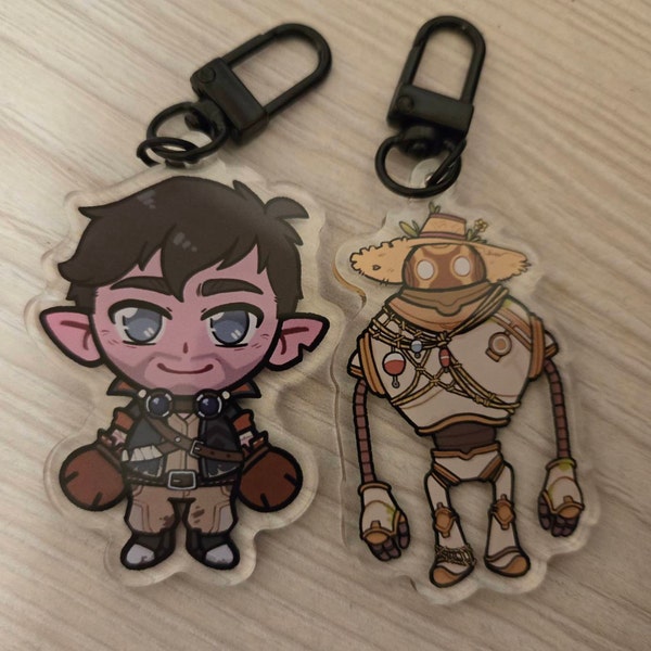 Palia Romanceable Npc's Double Sided Clear Acrylic Charm, Reth, Tish ...