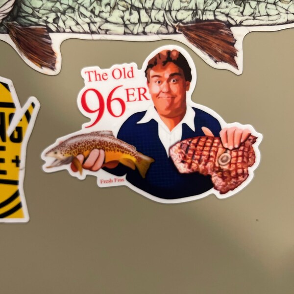 Cowboy Fly Fishing Sticker, Western Sticker, Trout Sticker, Rifle ...