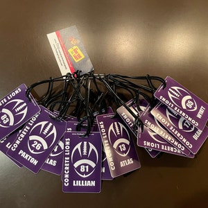 MUSIC Bag Tag Musical Notes Treble Clef Bass Clef Personalized for the ...