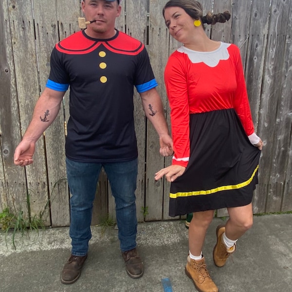 Popeye Costume Shirt - Perfect for Cosplay or Casual Wear - Gift for ...