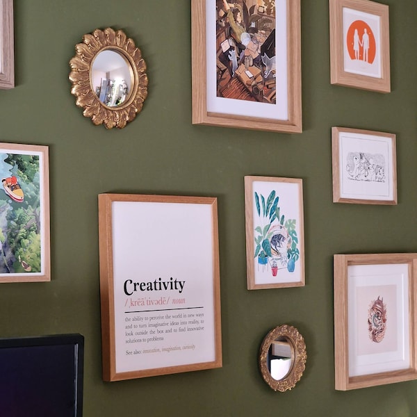 Gold Convex Thin Frame Mini Mirrors - Etsy