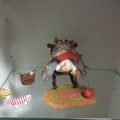 Homeless Mouse, Collectible Doll, Felted Mouse, Soft Sculpture, Felted ...