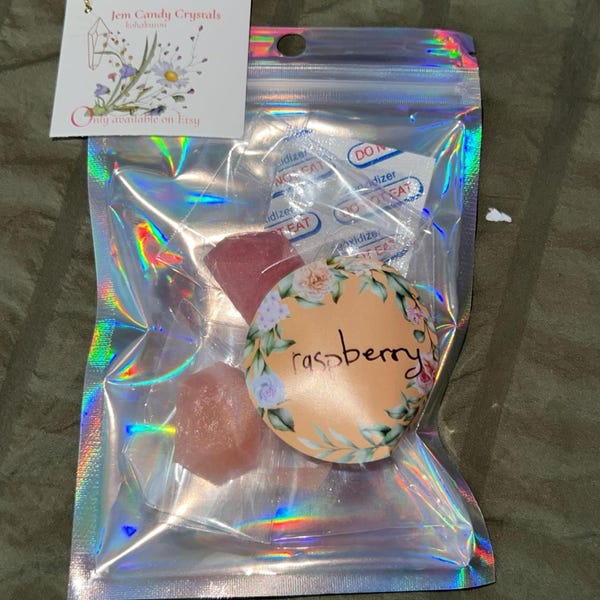 Raspberry Crystal Candy ASMR Kohakuto Edible Jewelry Sweet - Etsy
