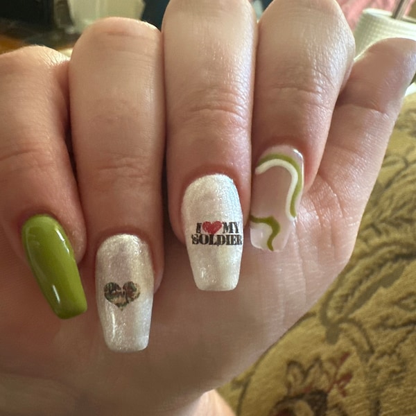 53 I Love My Soldier Nail Decals - A1284 - Etsy