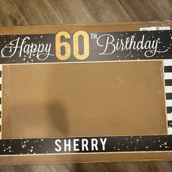 Happy Birthday Photo Prop Frame, Birthday Photo Prop Frame, Birthday ...