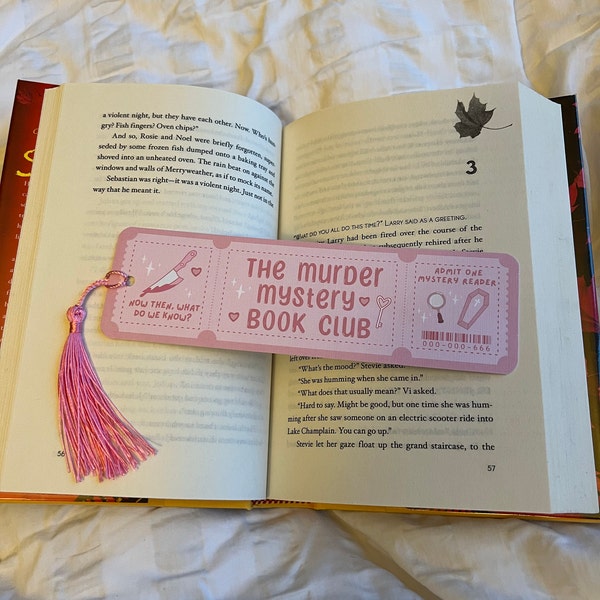 Murder Mystery Book Club Bookmark | Spooky Bookmark | Mystery Thriller ...