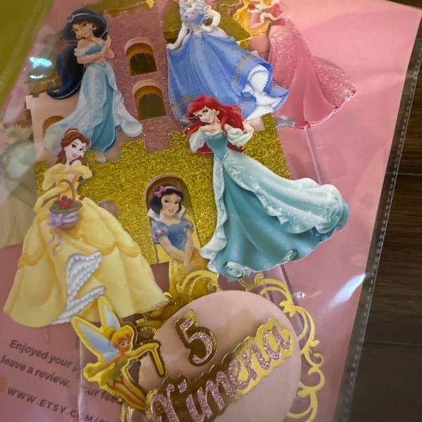 Disney Princess Cake Topper - Princess Party - Princess Birthday ...