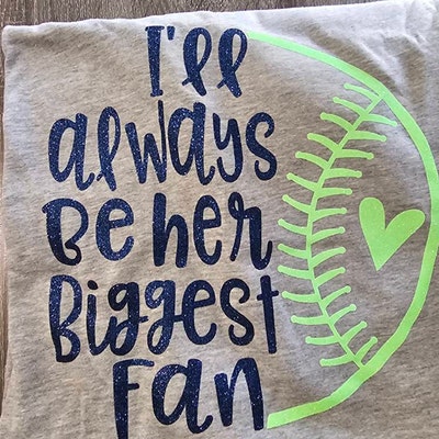 Glitter Softball Shirt Biggest Fan Shirt Softball Shirts Custom ...