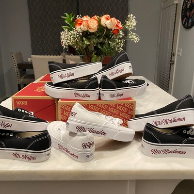 Iron on Decal Custom, Do It Yourself Shoe Stickers, Custom Wedding Text ...