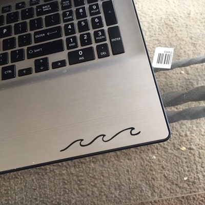 Wave Vinyl Decal, Laptop Decal, Vinyl Decals, MacBook Decal, Wall ...