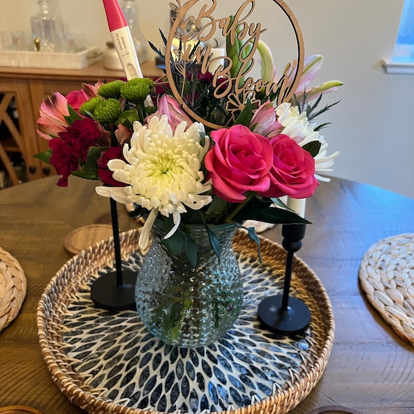 Baby in Bloom Flower Cake Topper Baby in Bloom Shower Floral Baby ...