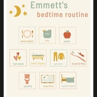 Editable Bedtime Routine Chart / Custom Bedtime Routine / Toddler ...