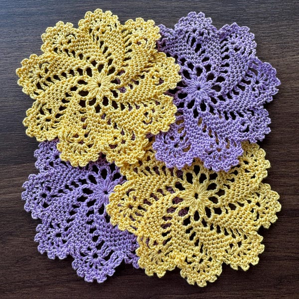 CROCHET PATTERN, Doily Coaster Crochet Pattern, Small Doily, Lace ...