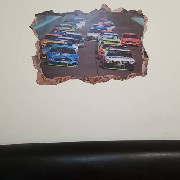 Nascar Racing Cars Wall Sticker Print Nascar Wall Decor Sports Car ...
