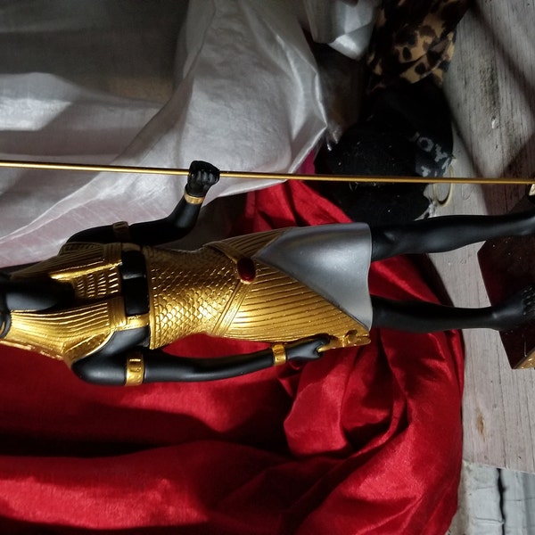 Unique Golden Black Statue of the Mighty Egyptian God Ra - the Falcon ...