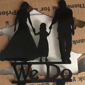 Man Woman and Child Wedding Cake Topper - Family Wedding Cake Topper ...