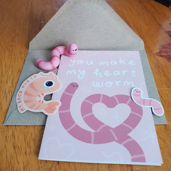 Worm Desk Buddy Adopt A Mini Earthworm Pet, Cute Handmade Ring Holder ...